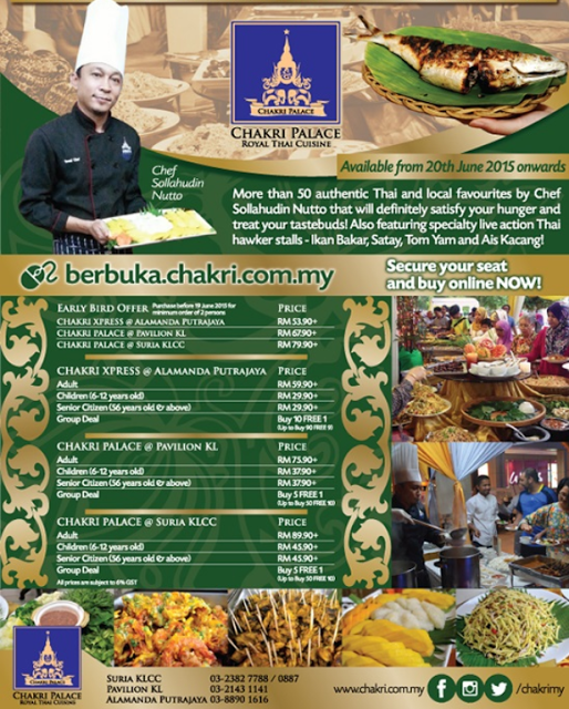 CikLilyPutih The Lifestyle Blogger: Buffet Ramadhan 2015 Di CHAKRI ...