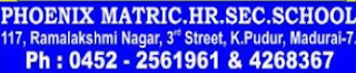 Phoenix Matric. Hr. Sec. School Madurai Wanted Teachers - Faculty Teachers