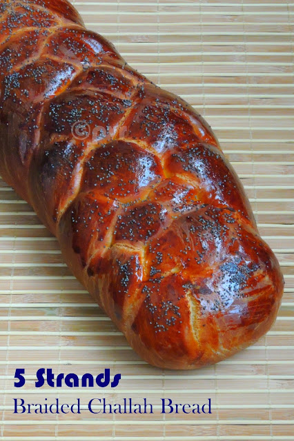 Priya's Versatile Recipes: Five-Strands Braided Challah Bread