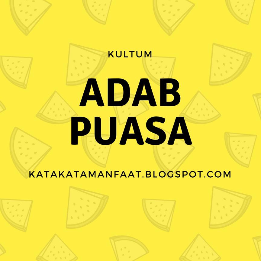 Kultum Adab Puasa