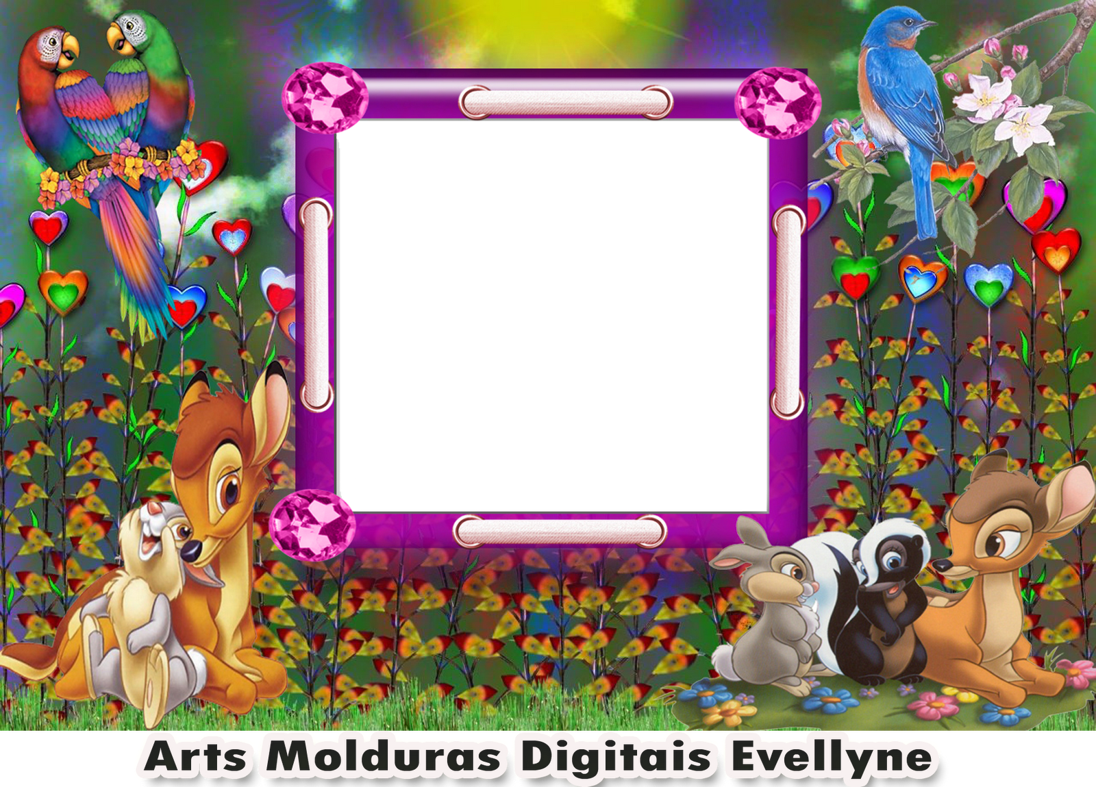 Arts Molduras Digitais Evellyne: Bambi