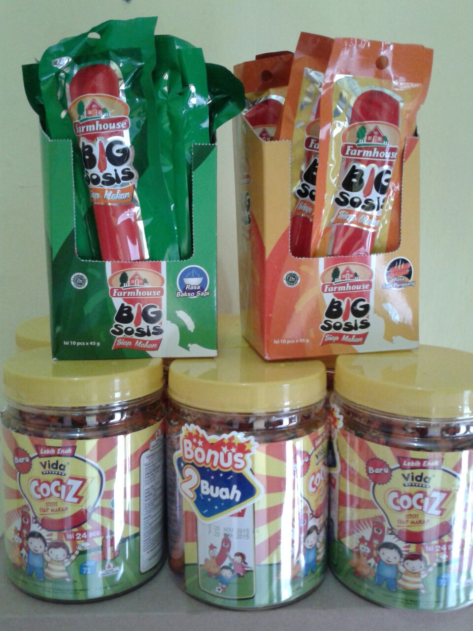 Agen resmi Sosis Bakso Burger Vida dan Farmhouse Harga Pabrik: Mei 2016