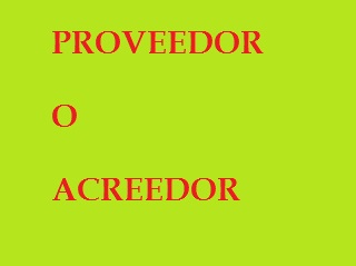 Contabilidad, Finanzas, Auditoria y Costos: Diferencia entre Proveedor ...