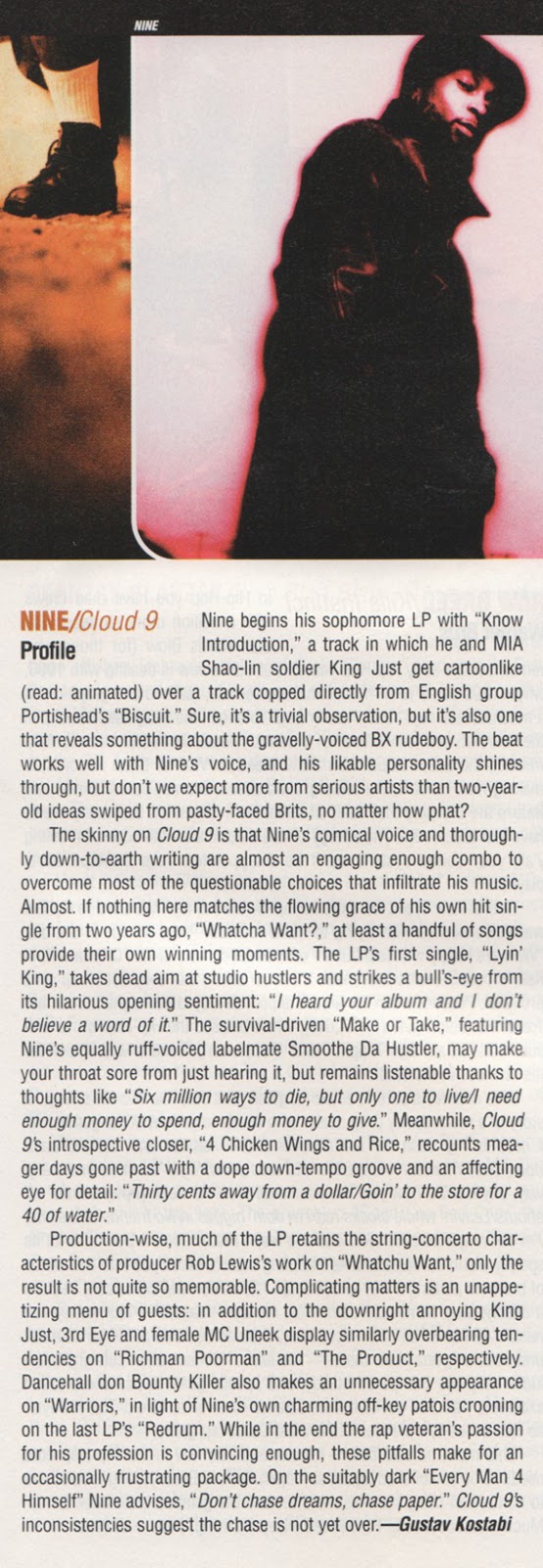 HipHop-TheGoldenEra: Album Review : Nine - Cloud 9 - 1996