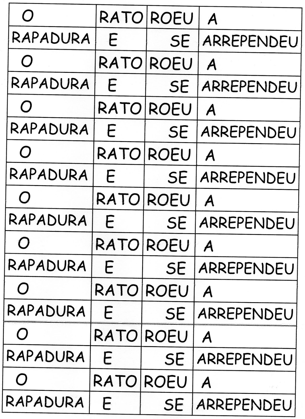 Texto Fatiado 2 Ano Para Imprimir - FDPLEARN