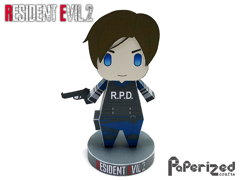 Resident Evil 2 Leon S Kennedy Papercraft Paperized Crafts