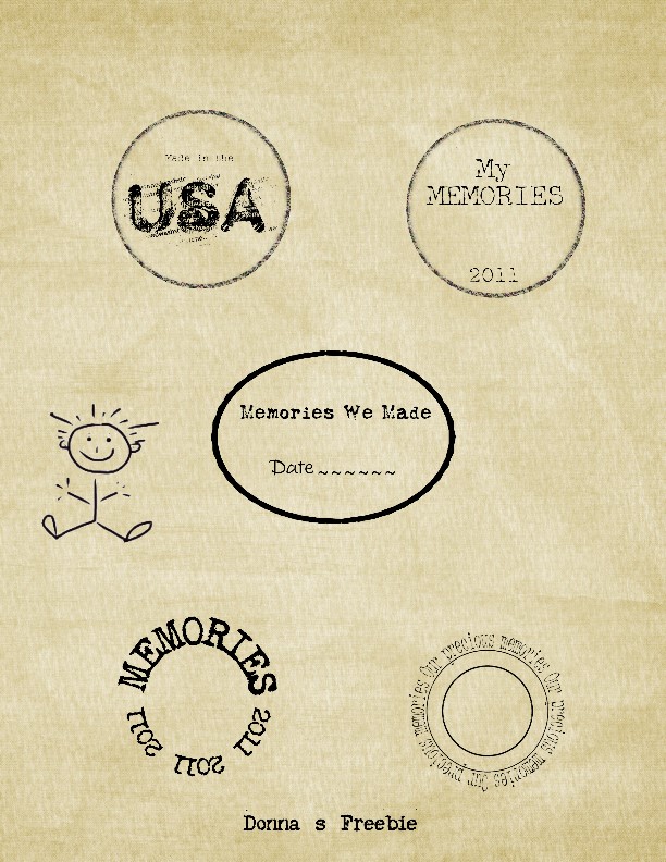 Donna's Digital Creations: Freebie For Today- Memories and mixed date ...