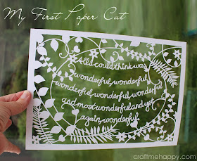 Craft me Happy!: My First Attempt at Paper Cutting