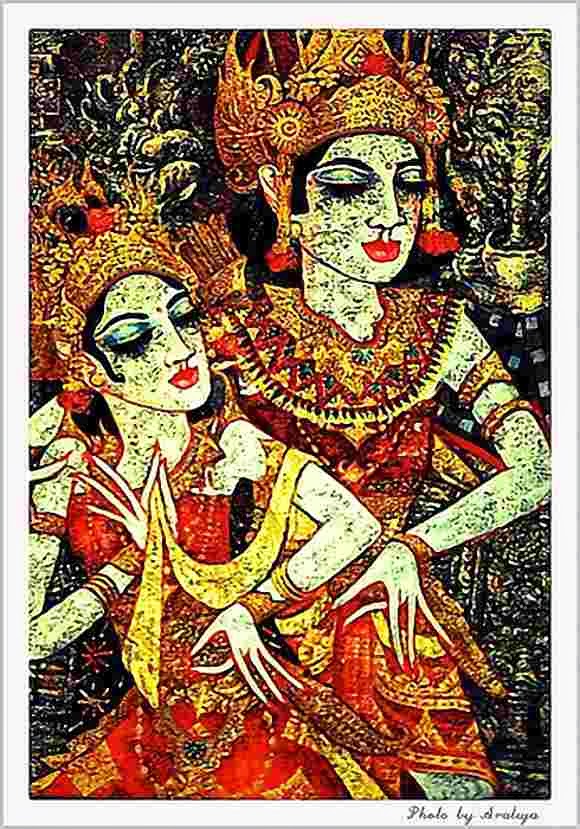 28 Karya Lukisan Tarian Bali yang Artistik - Seni Rupa