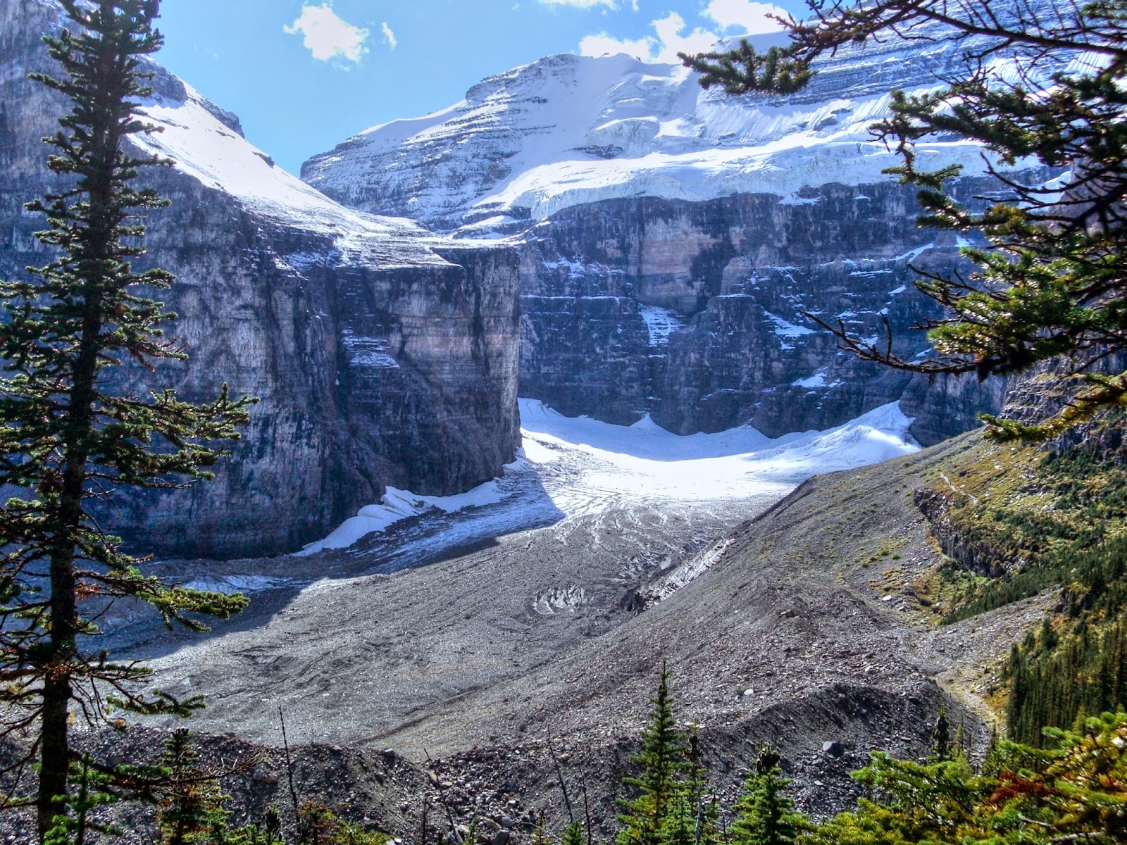 Hiking to the Plain of Six Glaciers, Lake Louise