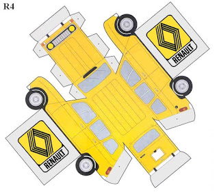 SP. Papel Modelismo: PaperCraft - Renault 4L
