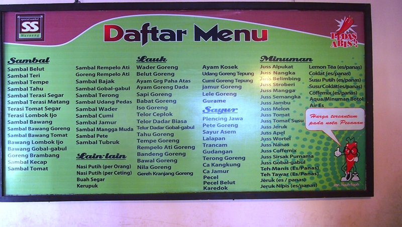 Waroeng SS Spesial Sambal ~ Meutia's Diary