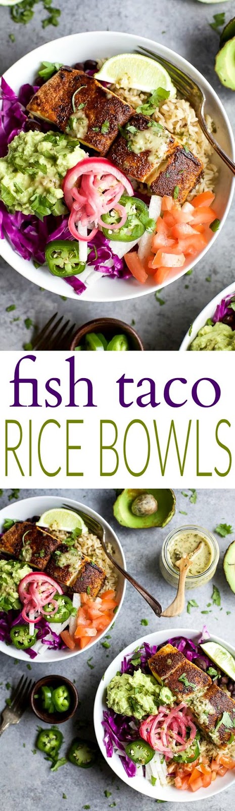 Fish Taco Rice Bowls Recipe - Girls Dishes