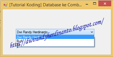 Menampilkan Data Ke Combobox Di VB.NET - Tutorial Koding