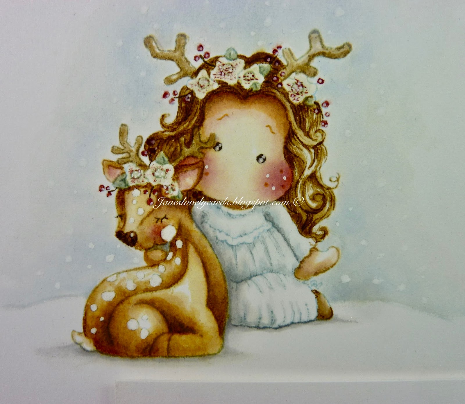 Jane's Lovely Cards : Online Magnolia Day - Reindeer Forest Card