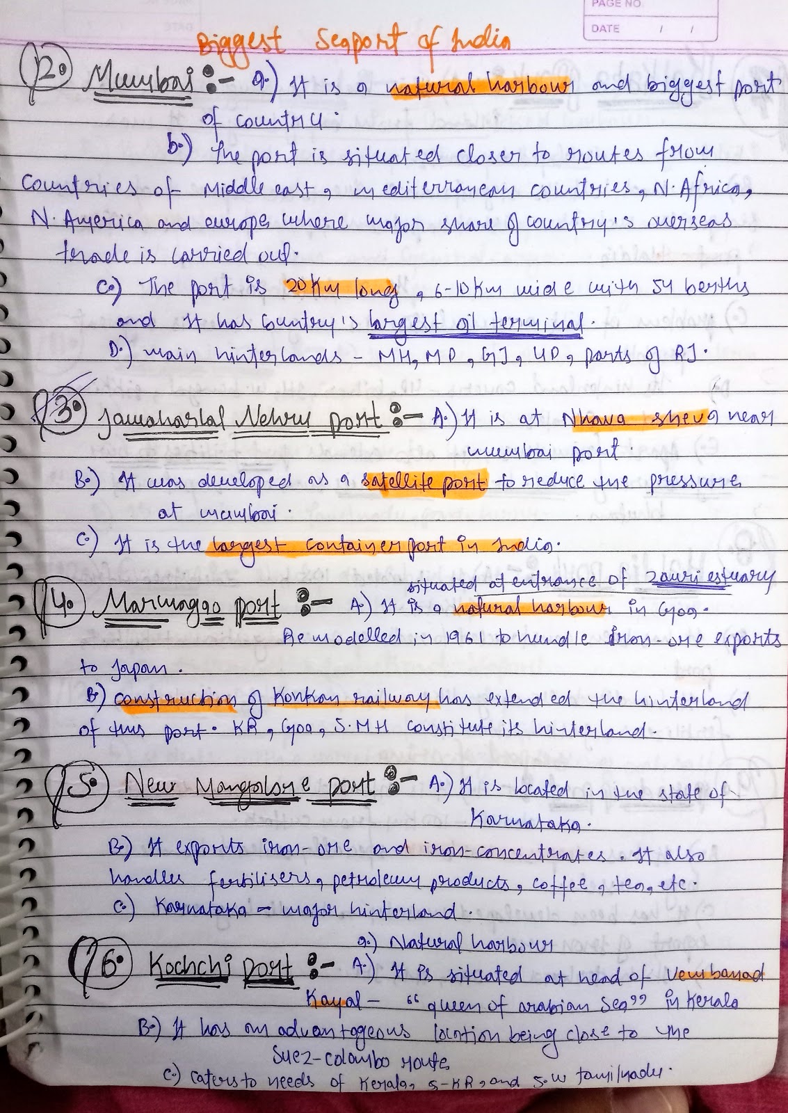 Handwritten Notes of International Trade -[geography] class 12th ...
