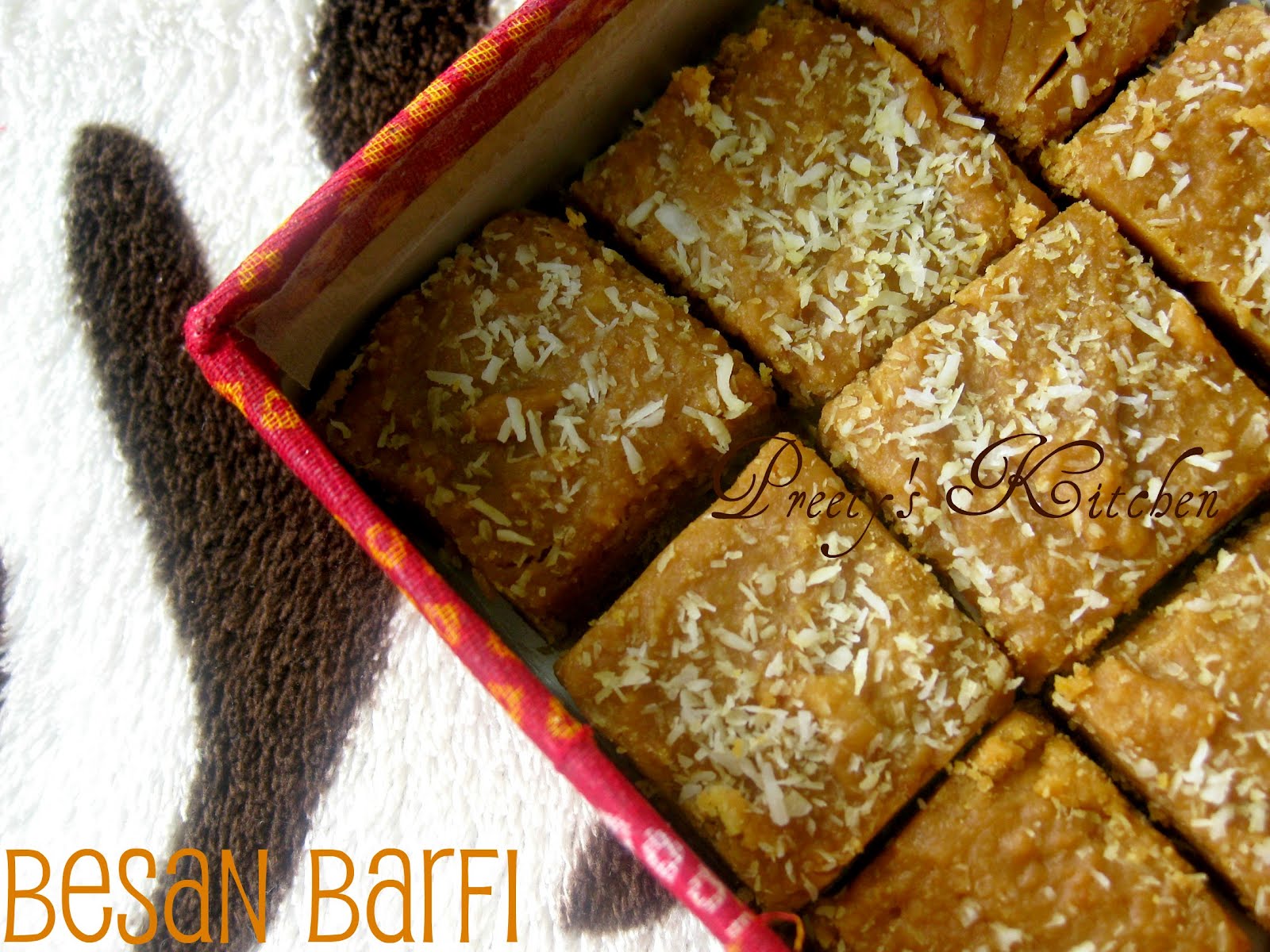 Preety's Kitchen: Besan Ki Barfi (Indian Sweet Made With Gram Flour)