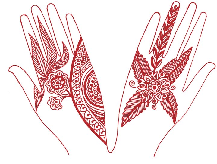 CLIP ARTS AND IMAGES OF INDIA: Mehandhi ( Marudhani )