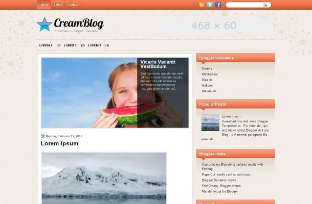 Dark Orange Gaming Blogger Template Download