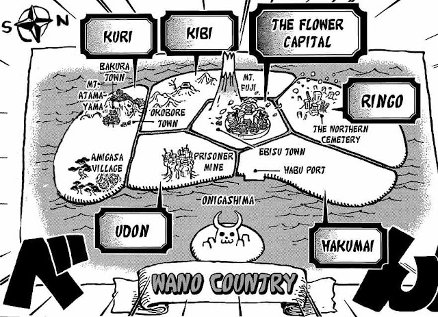 Referensi Peta Wano One Piece Berdasarkan Pemetaan Negeri Jepang Pada ...