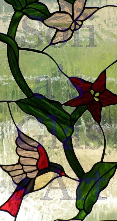 Sofia's Glass Art -Stained Glass Studio: Bιτρώ παράθυρα, σχέδιο "Spring"