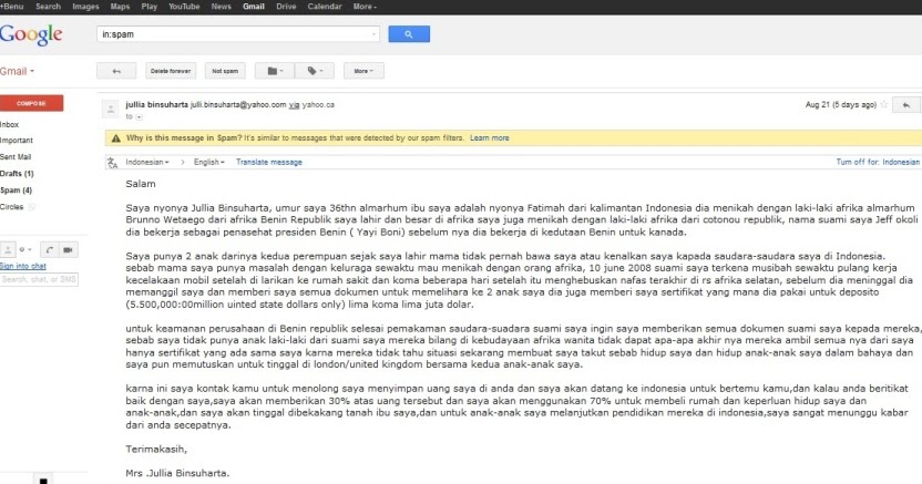 BEBERAPA CONTOH SCAM ATAU PENIPUAN VIA INTERNET YANG BERPOTENSI ...