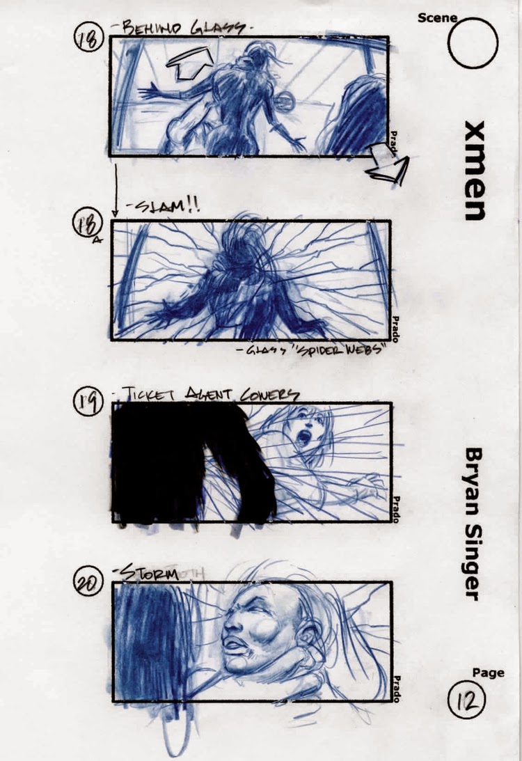 X-MEN Train Scene Was Very Different in Storyboards by Raymond Prado ...
