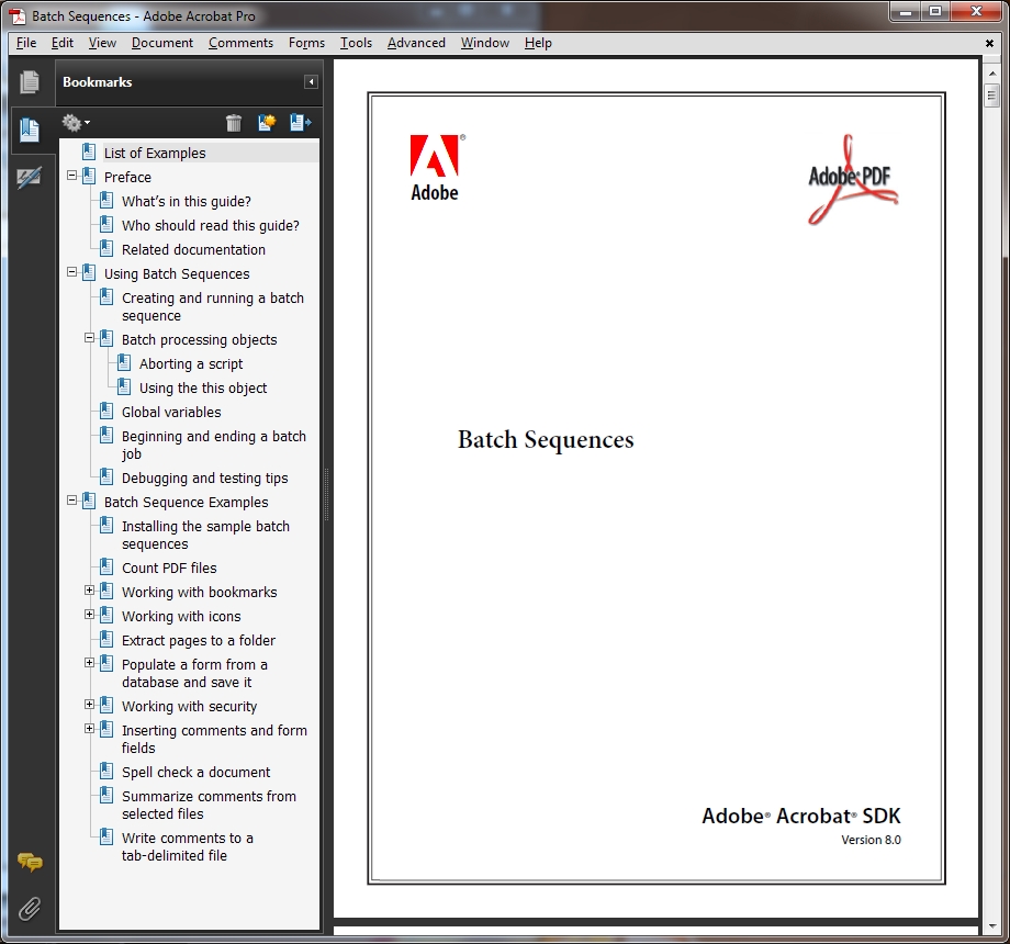 Custom Made Adobe Scripts Acrobat Create Toc From Bookmarks