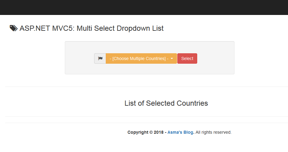 ASP.NET MVC5: Bootstrap Style Multi Select Dropdown Plugin - Asma's Blog
