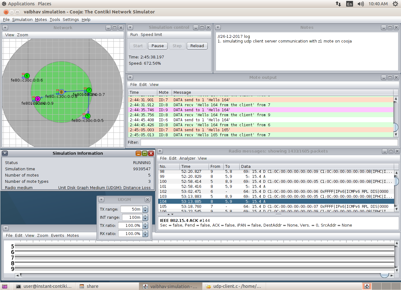 Contiki Cooja Simulation