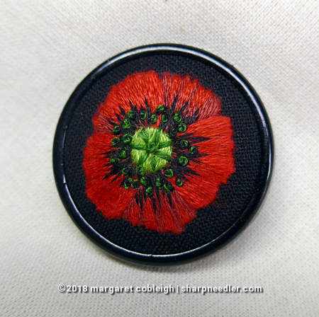 The Sharp Needler: Remembrance Poppy Pin - Free Pattern and Instructions