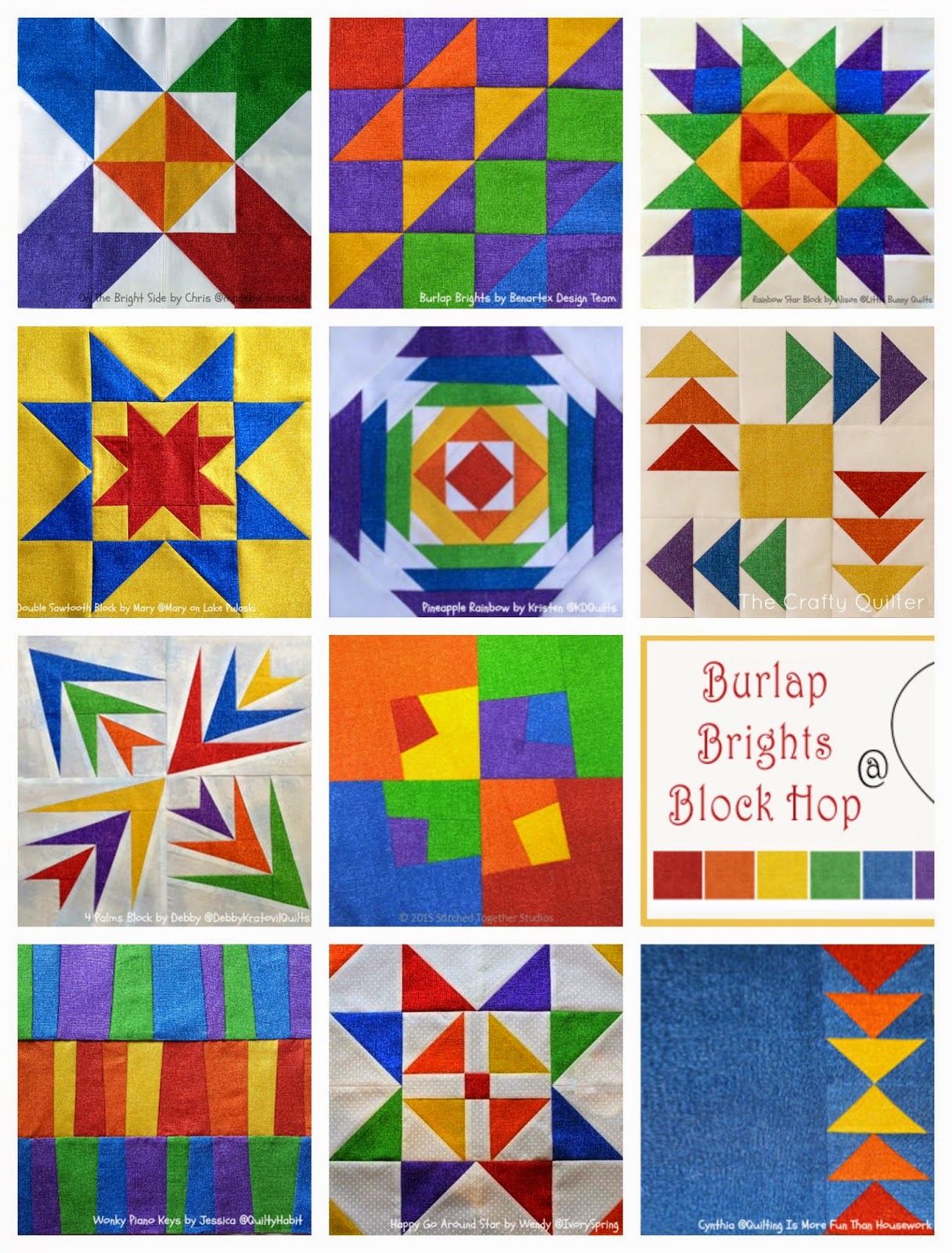 Chris Dodsley @mbCD: Burlap Brights Block Hop - Block Tute