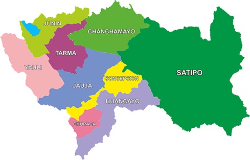 MAPA GEOGRÁFICO DE LA REGION JUNIN