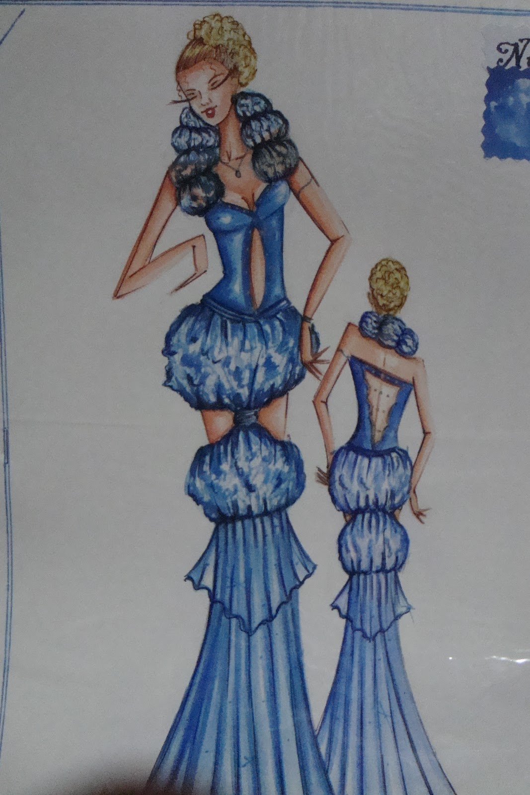 OLGA ROMERO : bocetos de diseño de modas
