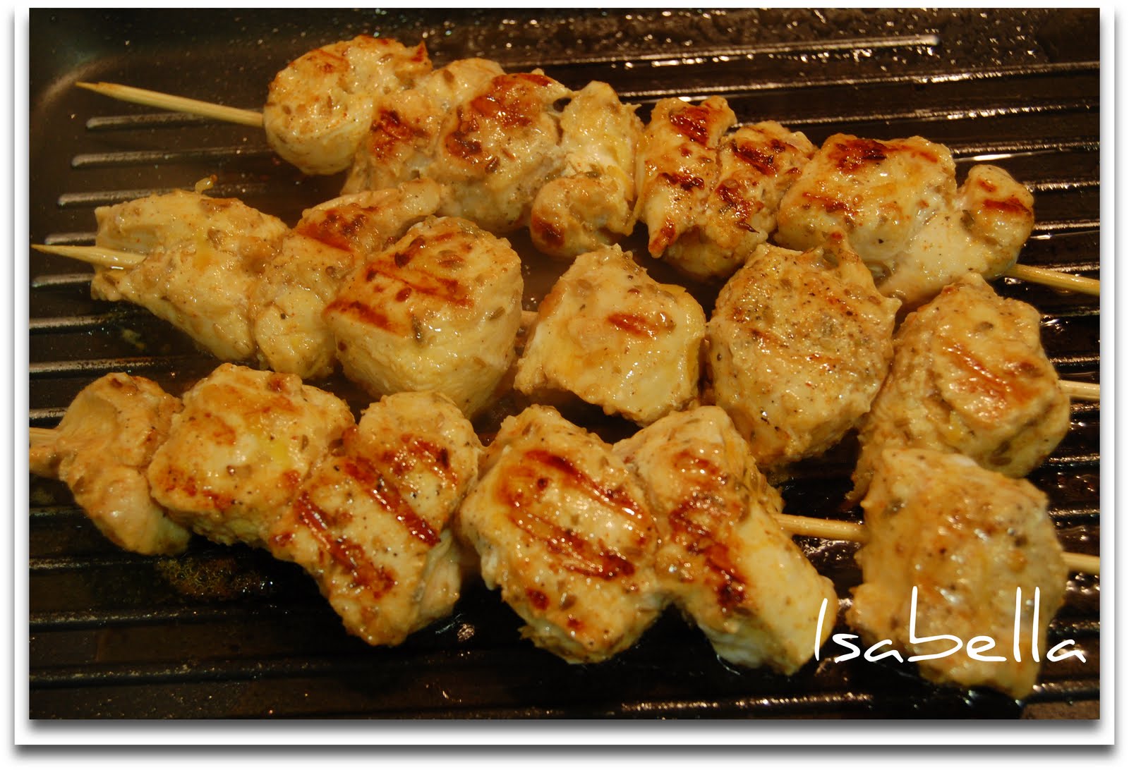 Hoy comemos... con Isabella: PINCHOS DE POLLO marinados al estilo ...