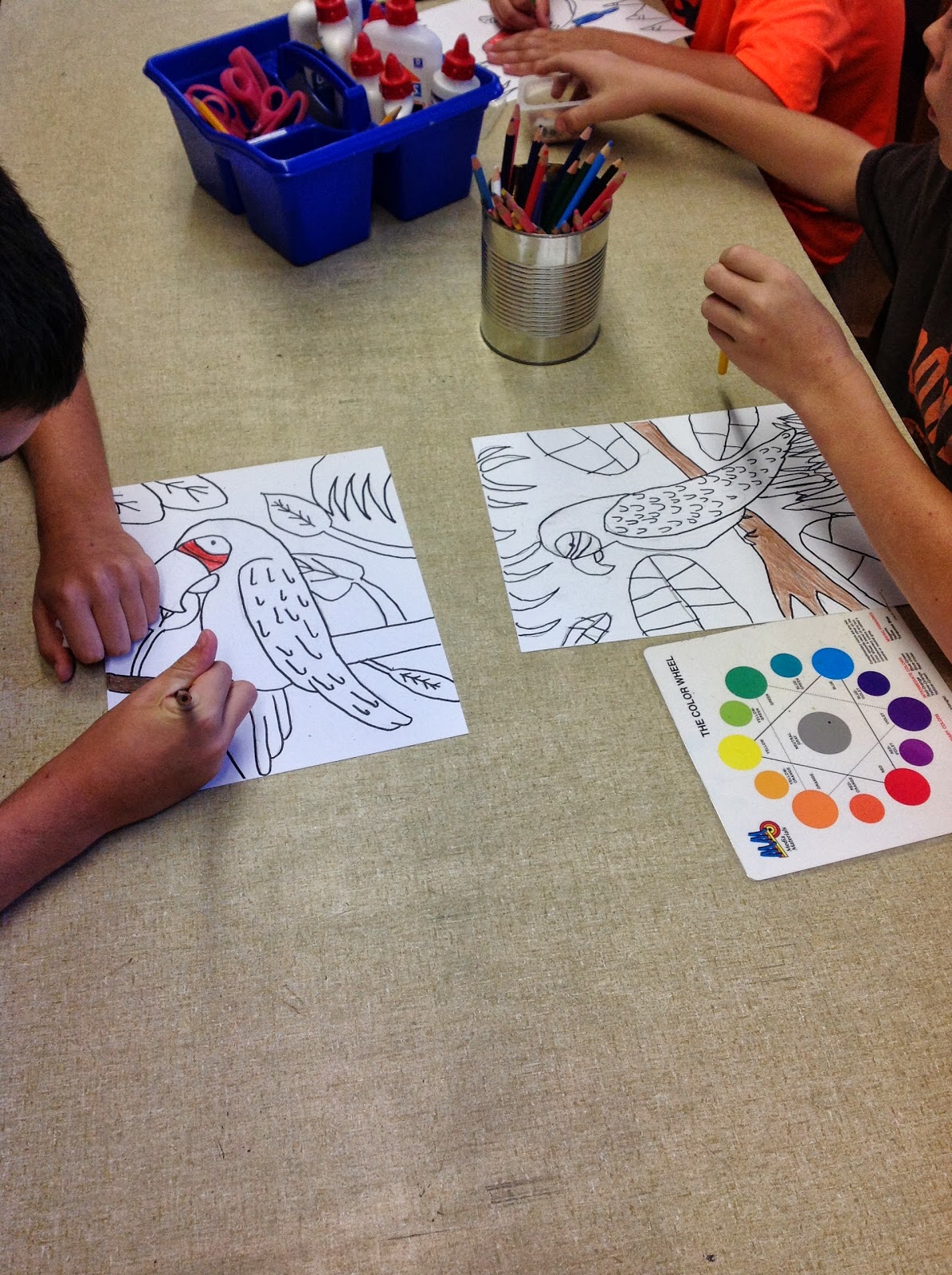 Color It Like you MEAN it!: Art By Me fundraiser 2013! 5th grade parrots
