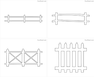 Four Coloring: Free printable Fence coloring pages for kids