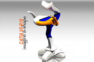 my catia V5: Rendering of a new design chair using CATIA V5