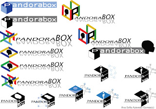 Ana Sofia A.Gomes: Studies of logotypes for Pandora Box project