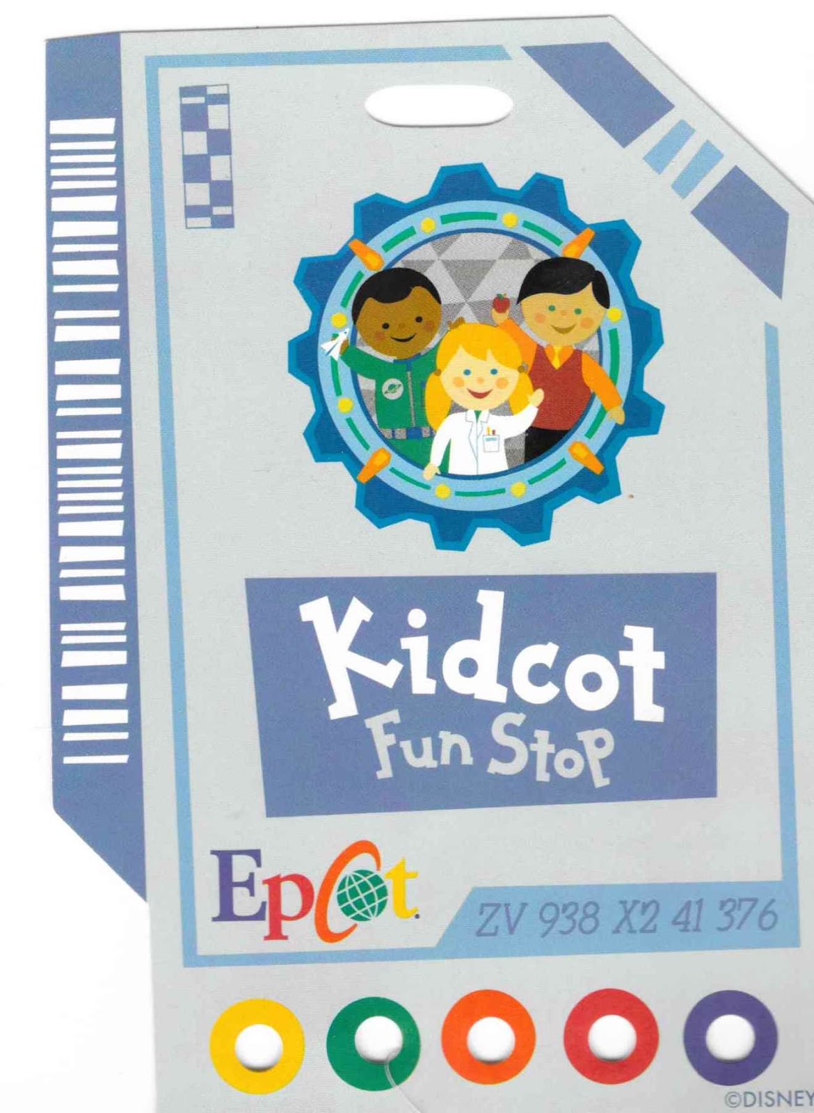 Kidcot Fun Spot Epcot Card