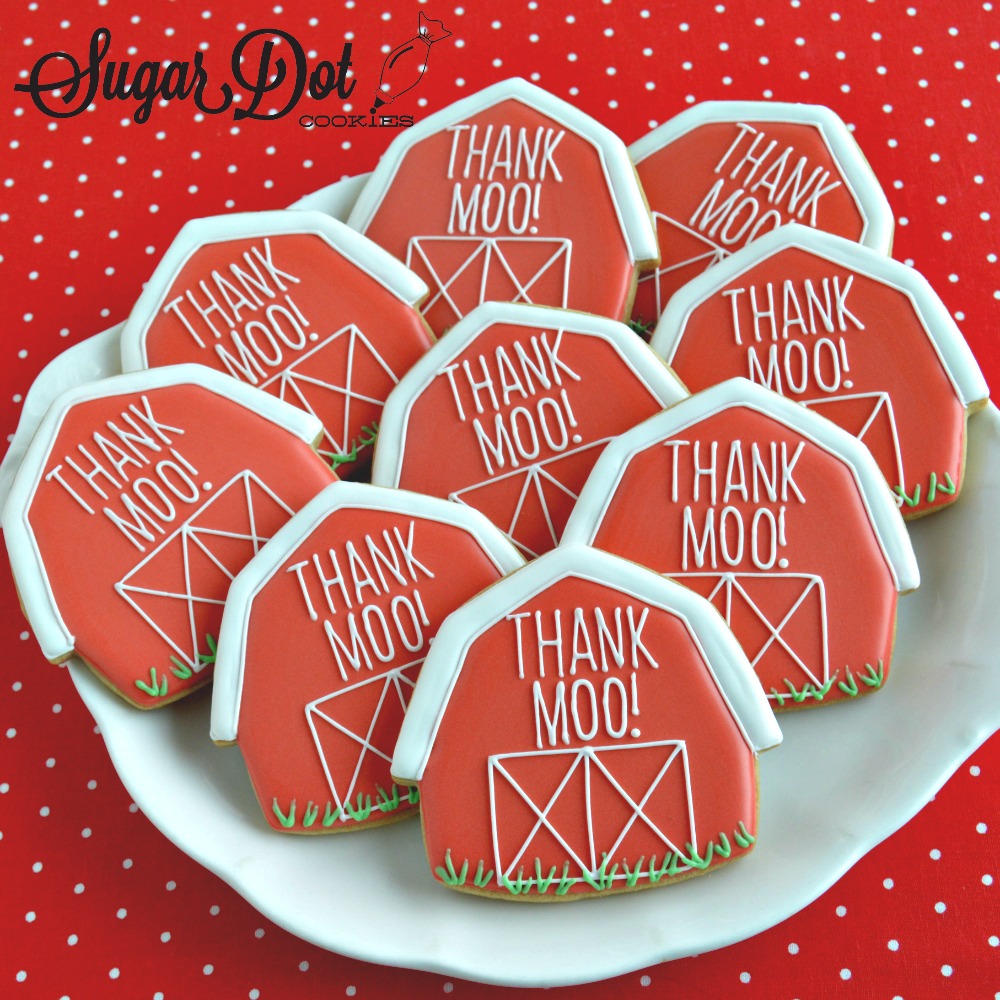 These cookies were made for a little guy's farm themed first birthday.