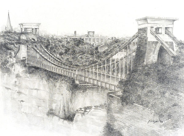 Bridge Workout Pics: Clifton Suspension Bridge Drawing