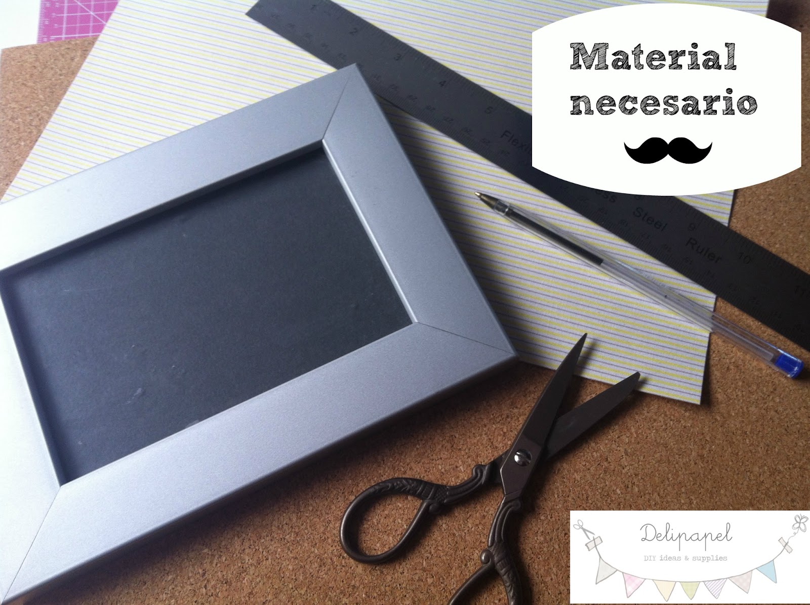 Delipapel: DIY Corcho en Marco de Fotos