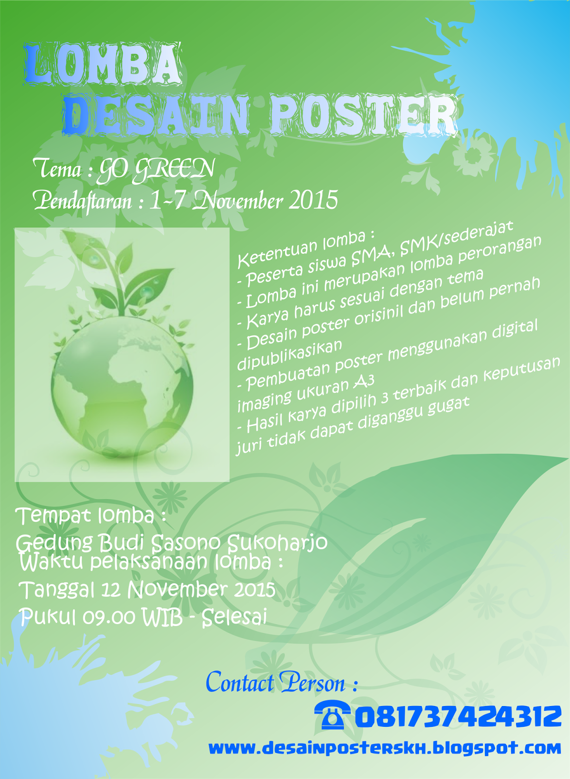 Information Center: Contoh Design Brosur Lomba Design Poster (Corel Draw)