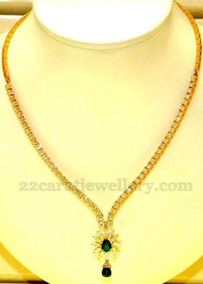 Very Simple Diamond Set for All Ages - Jewellery Designs