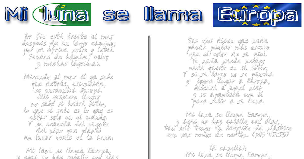 Aula de Música: MI LUNA SE LLAMA EUROPA