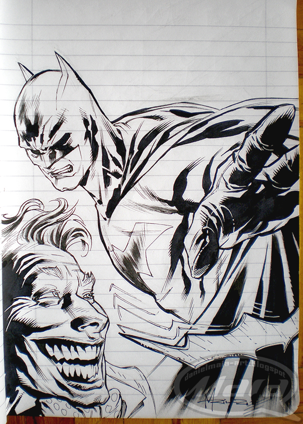 DANIEL MAIA: Sketch 55 / Esboço 55 - Batman vs Joker