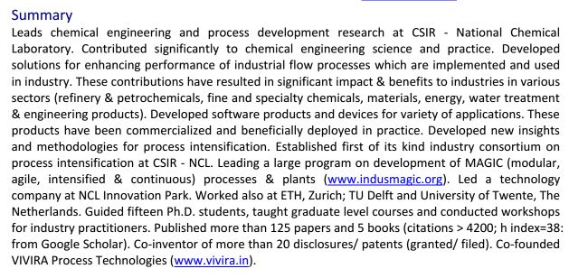 One Organic Chemist One Day: Dr. Vivek V. Ranade