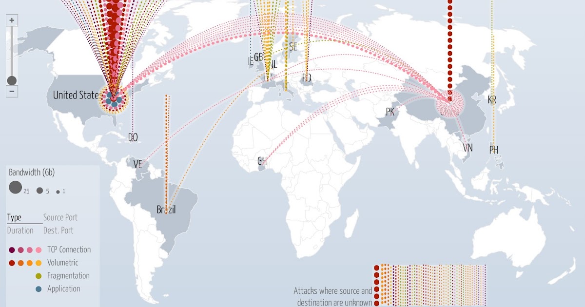 Digital Attack Map Shows Real-Time Animated World Map of DDoS Attacks ...