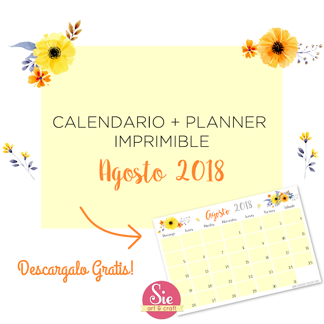 Sie - Art & Craft: Calendario + Planner Agosto ♥
